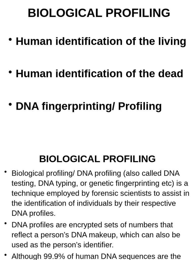 Biological Profiling MLS 2024. Final | PDF | Dna Profiling | Microsatellite