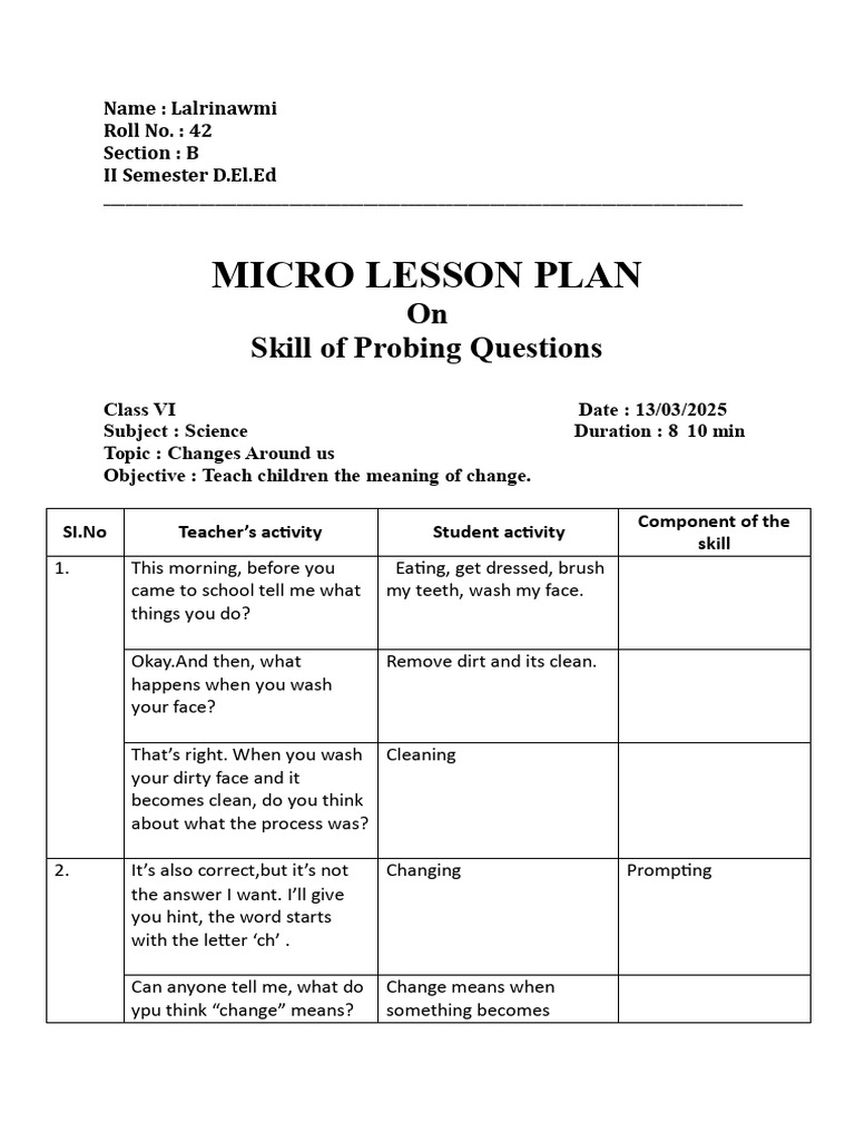 Skill of Probing Question 2 - 084010 | PDF | Learning | Cognition
