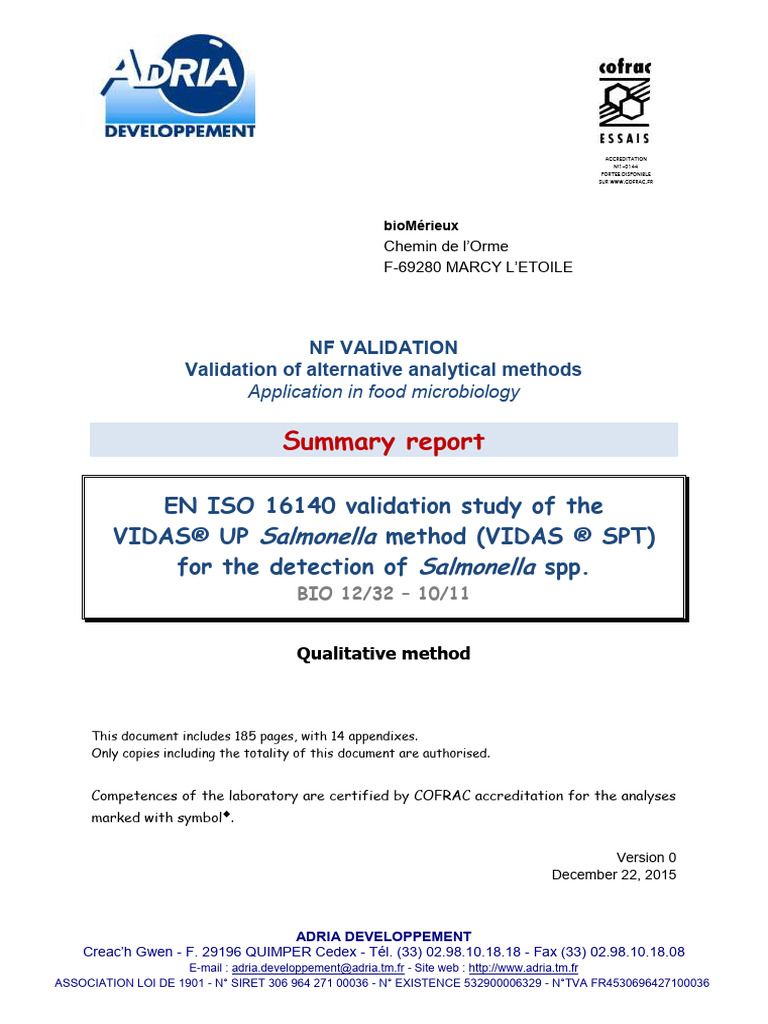 Salmonella SPT | PDF | Sensitivity And Specificity | Salmonella