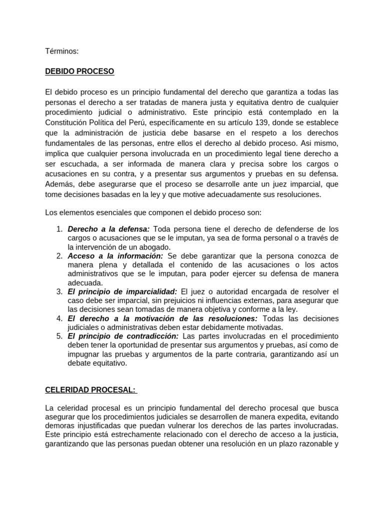 Definición de Terminos Juridicos | PDF | Debido al proceso | Ley procesal