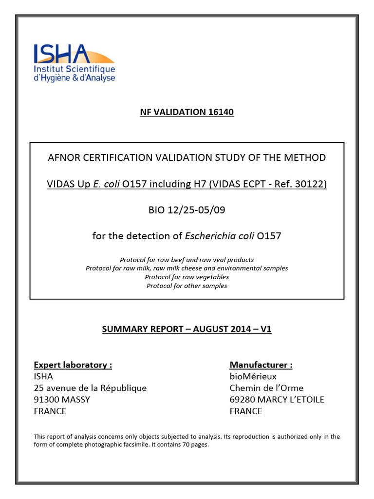 E coli ECPT | PDF | Sensitivity And Specificity | Accuracy And Precision