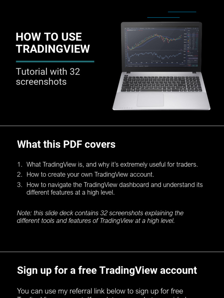 TradingView Tutorial PDF - 32 Screenshots | PDF | Computing | Software
