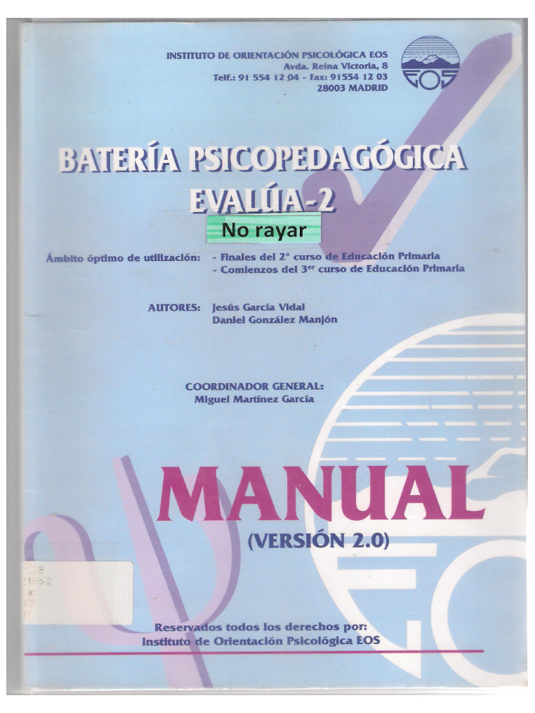 Manual Evalua 2 Versión 2.0 | PDF