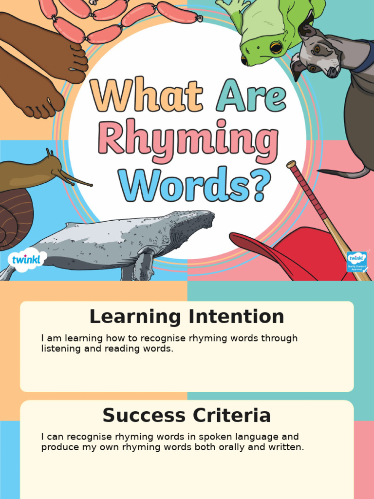 Recognizing Rhyming Words in English | PDF