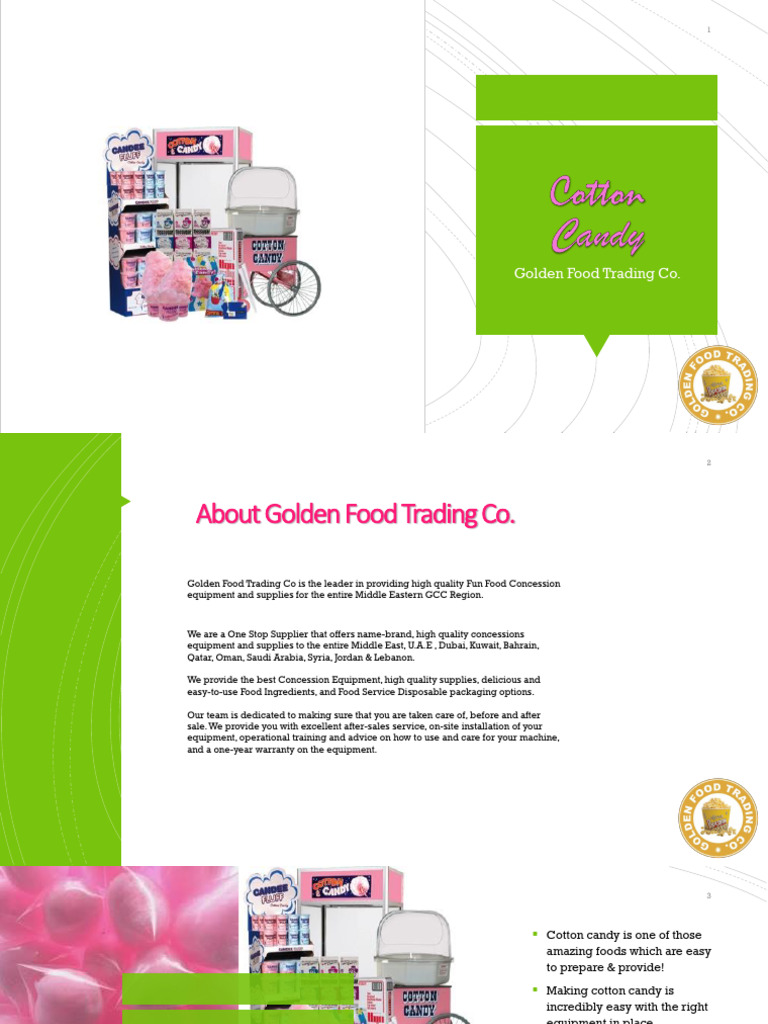 Cotton Candy Presentation | PDF | Confectionery | Sugar Confectionery