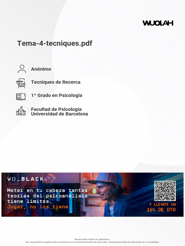 Wuolah Free Tema 4 Tecniques | PDF