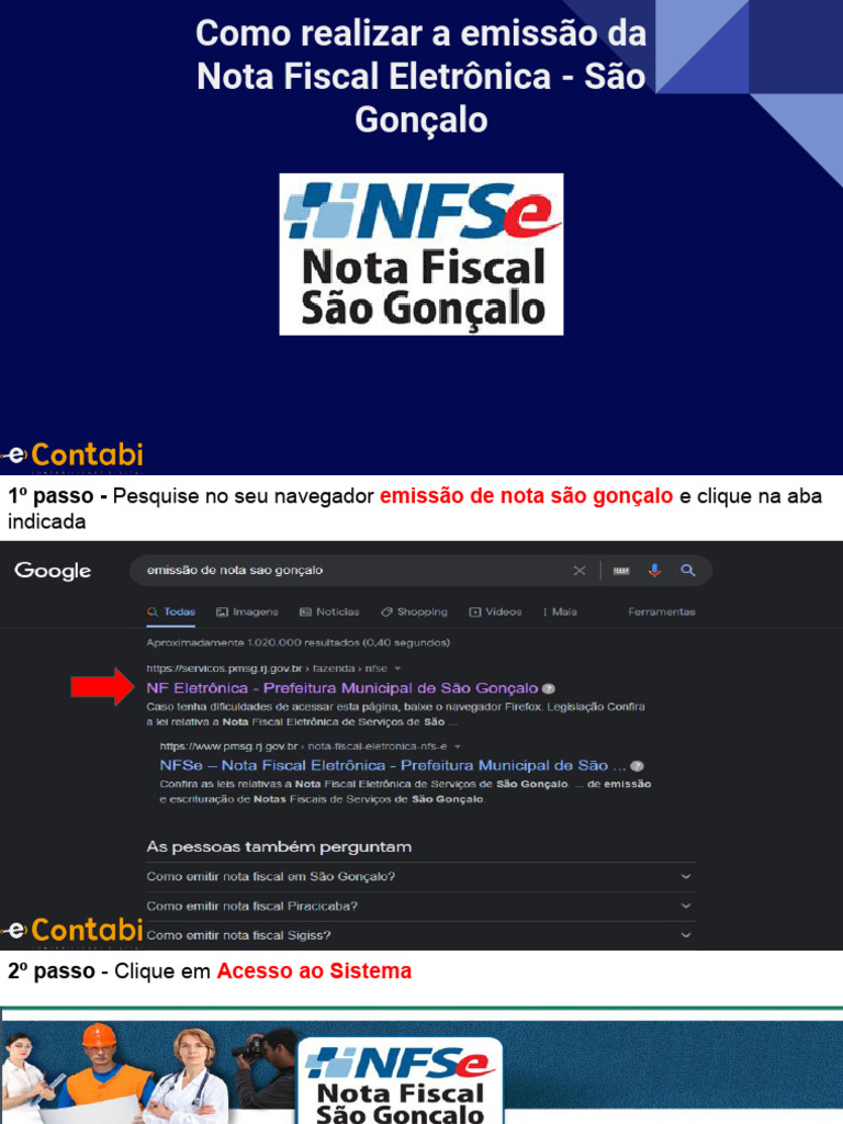 Emissão de Nota Fiscal Eletrônica em São Gonçalo | PDF