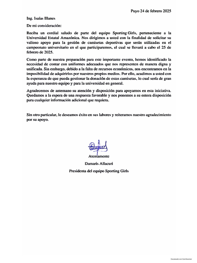 Documento Solicitud | PDF
