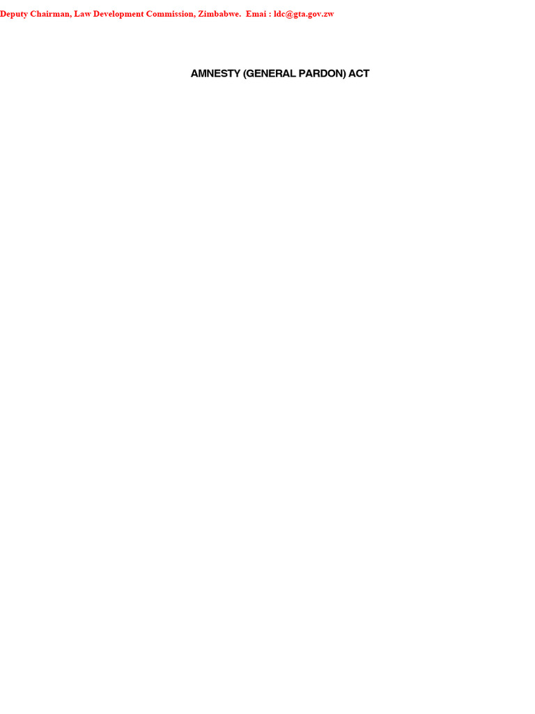Amnesty (General Pardon) Act | PDF | Pardon | Amnesty