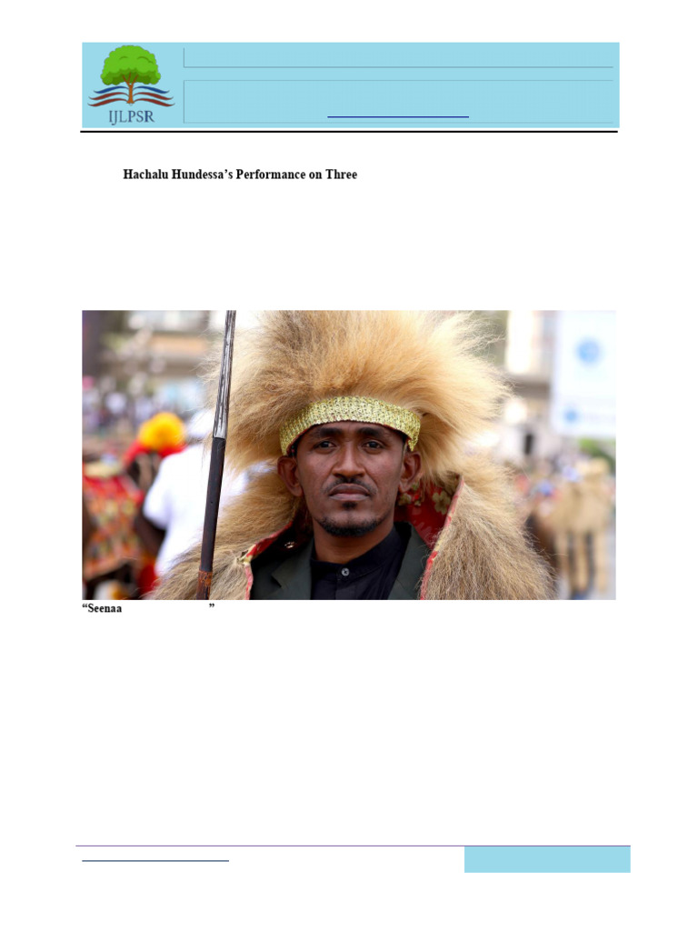 Hachalu Hundessa's Geerrarsa Against Oppression | PDF | Ethiopia