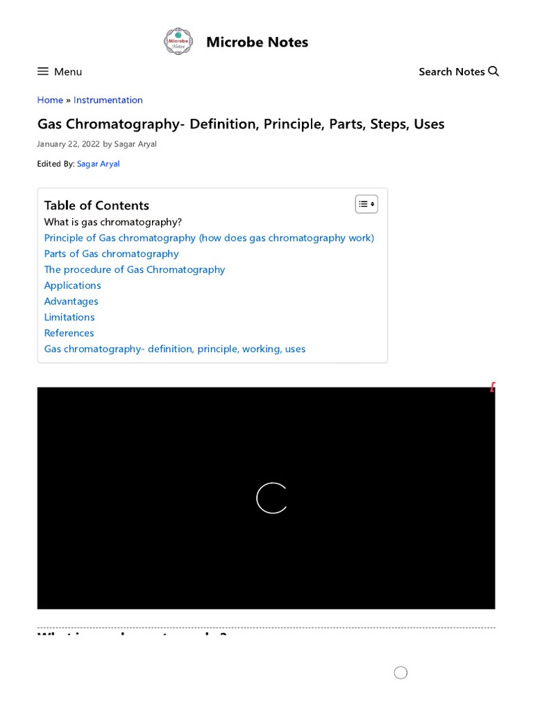 Gas Chromatography - Definition, Principle, Parts, Steps, Uses | PDF