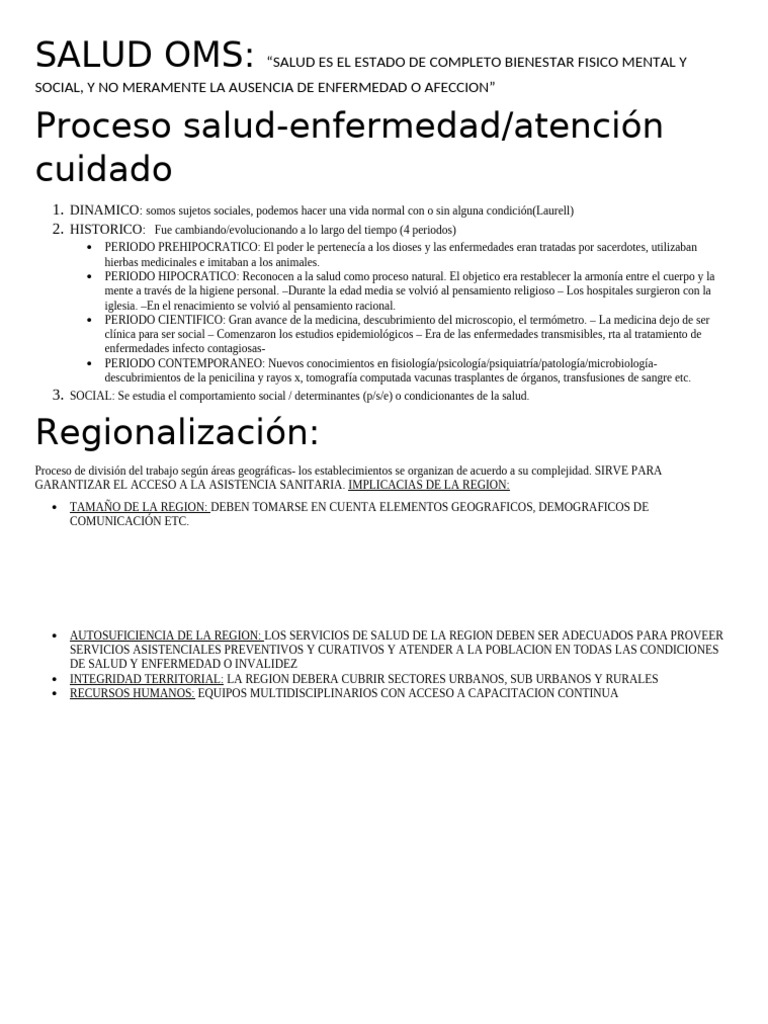 Evolución del Concepto de Salud según la OMS | PDF