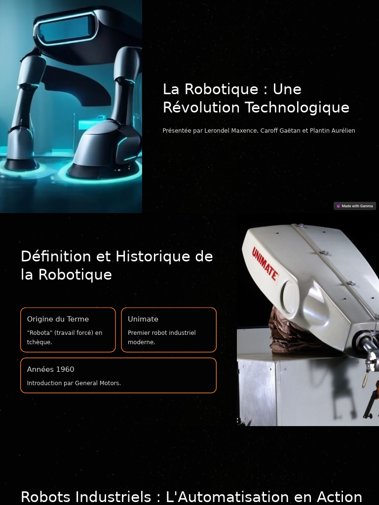 La Robotique Une Revolution Technologique | PDF | Robotique | Robot