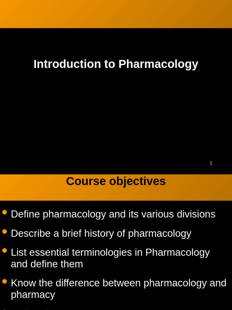 Introduction To Pharmacology Dec 2012 | PDF | Pharmacology | Aspirin
