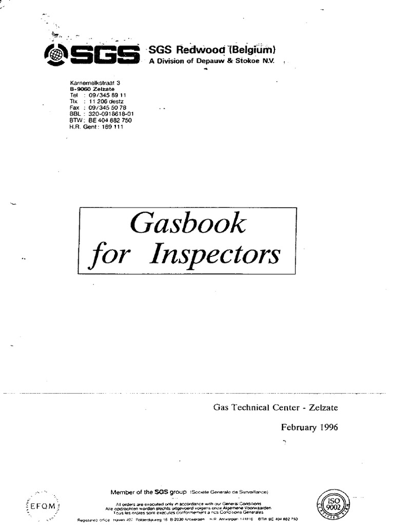 SGS Gaz Book For Inspectors | PDF | Physical Quantities | Quantity