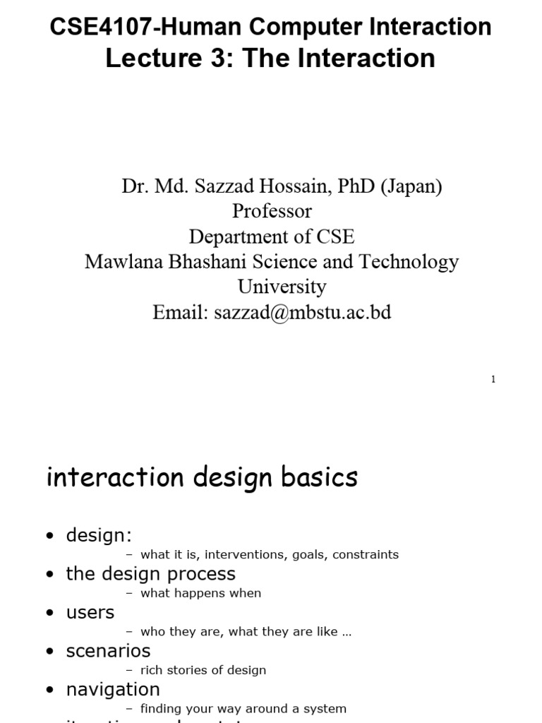 Lec 5 Interaction Design Basics | PDF | Icon (Computing) | Usability