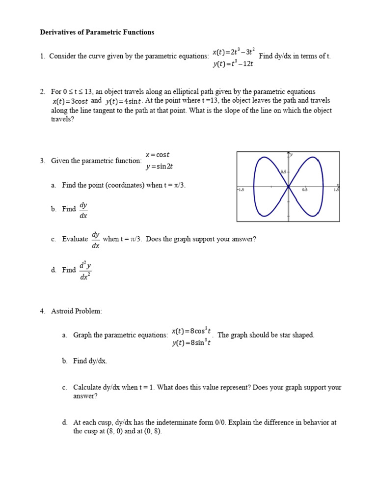 Derivatives of Parametric Functions Explained | PDF