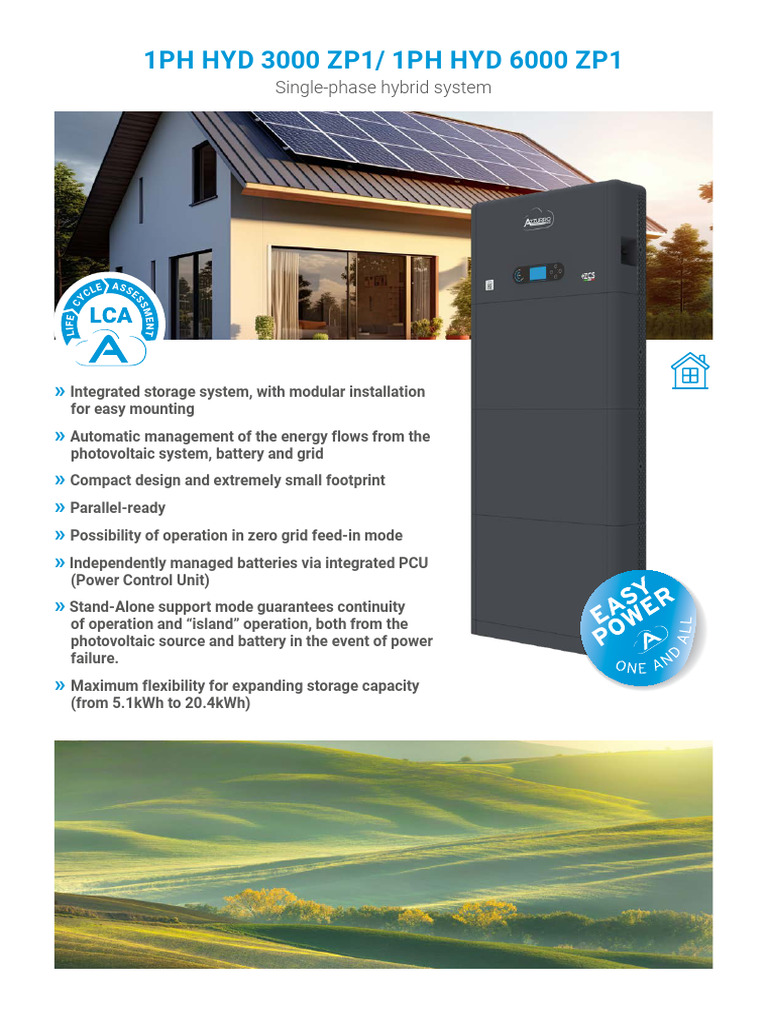 Datasheet ZCS 1PH HYD 3000 6000 ZP1 EN | PDF | Photovoltaic System ...