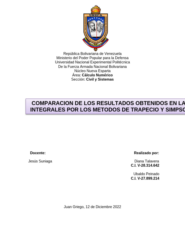 Metodo de Simpson | PDF | Integral | Análisis asintótico