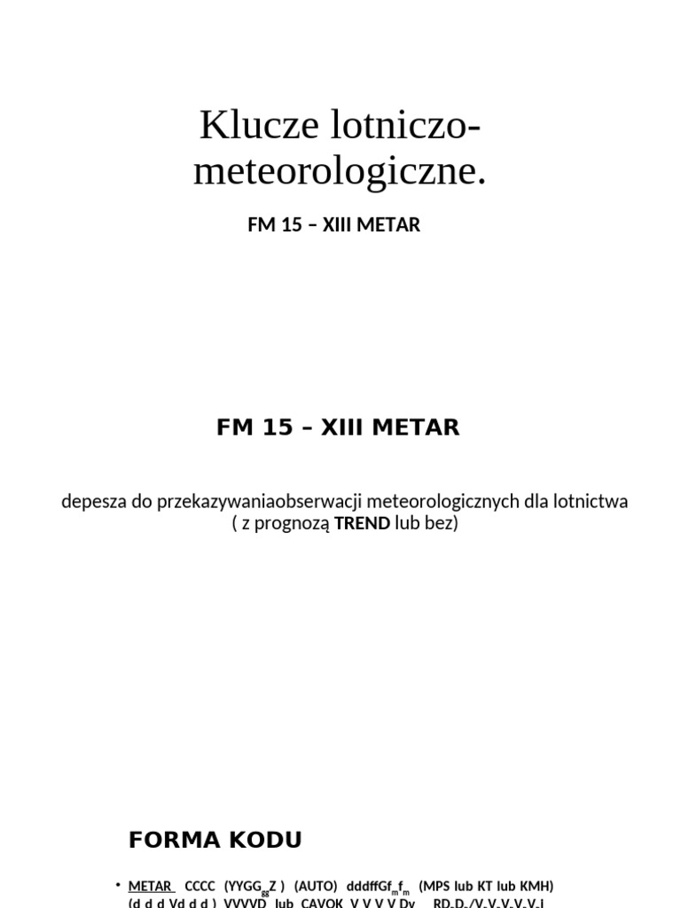 Metar | PDF