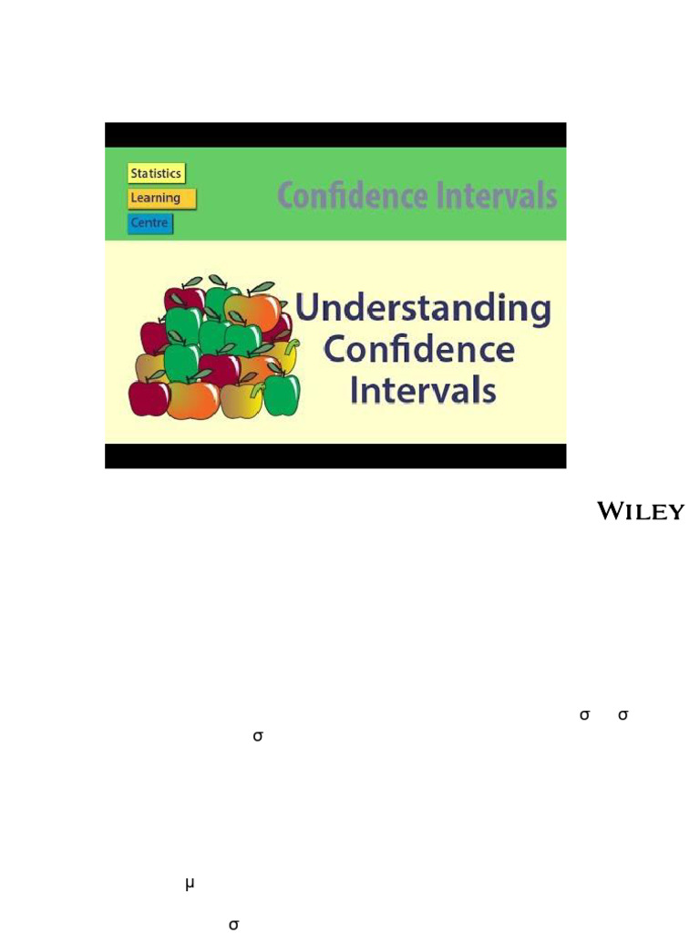 Confidence Intervals 2024 | PDF | Confidence Interval | Normal Distribution