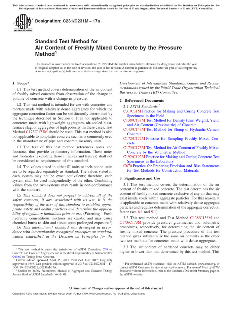 Air Content Testing in Fresh Concrete | PDF | Concrete | Calibration