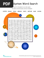 Astronomy Word Scramble | PDF | Astronomy | Planets