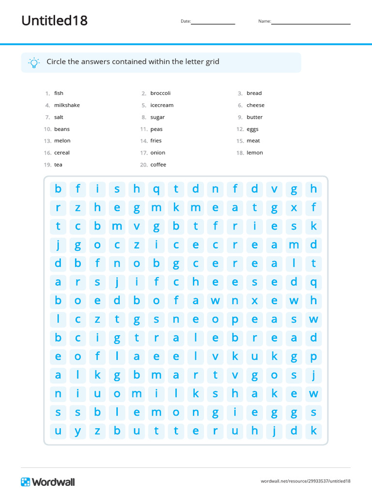 Wordsearch | PDF