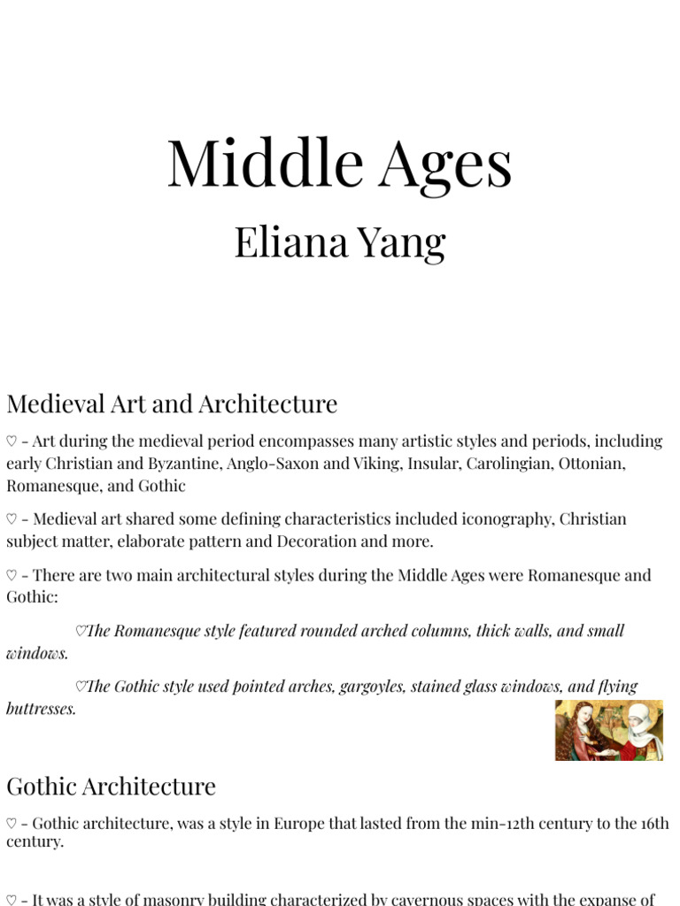 Middle Ages Project - Eliana Yang | PDF