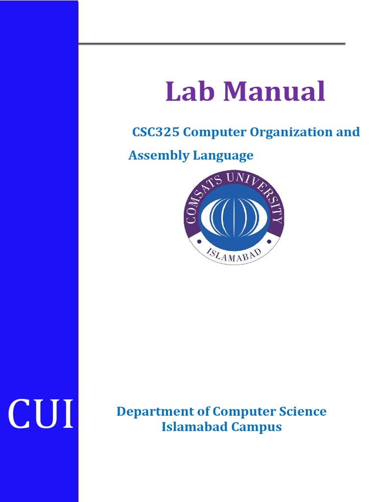 Csc325 Coal Lab Manual Sp24 v2.0 | PDF | Integer (Computer Science) | Assembly Language