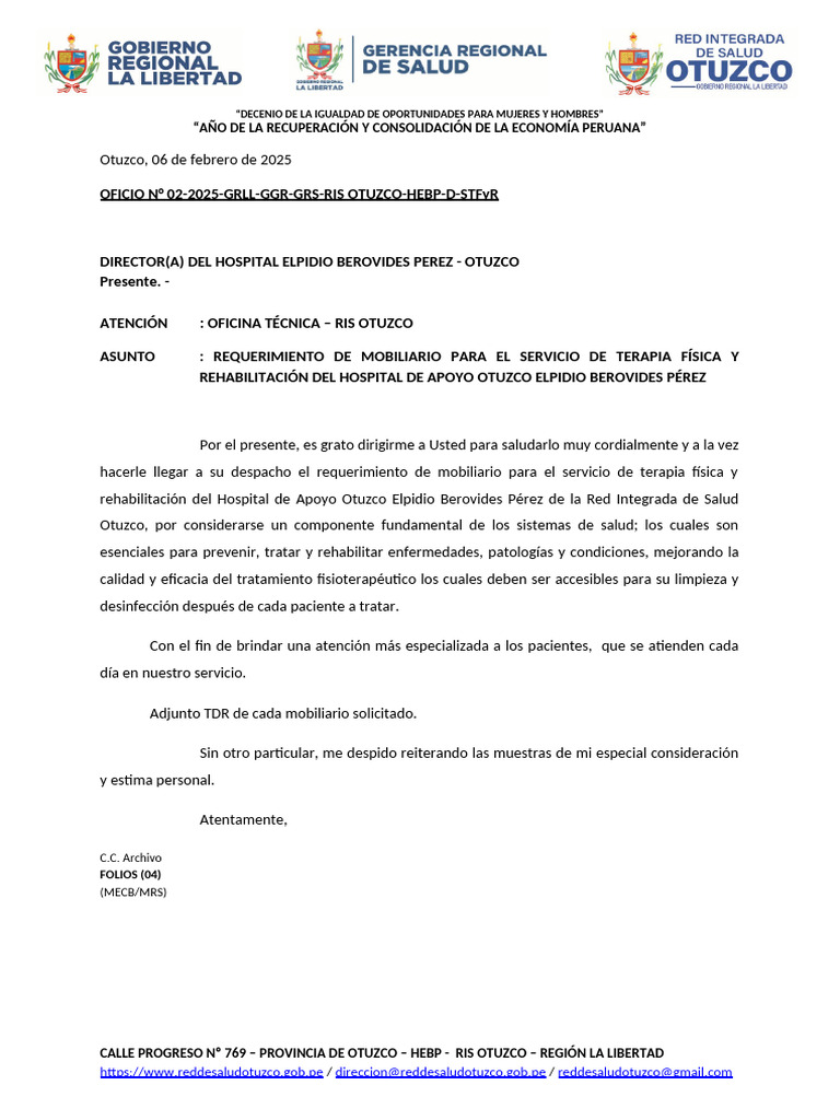 02 - Oficio 2025 | PDF | Hospital