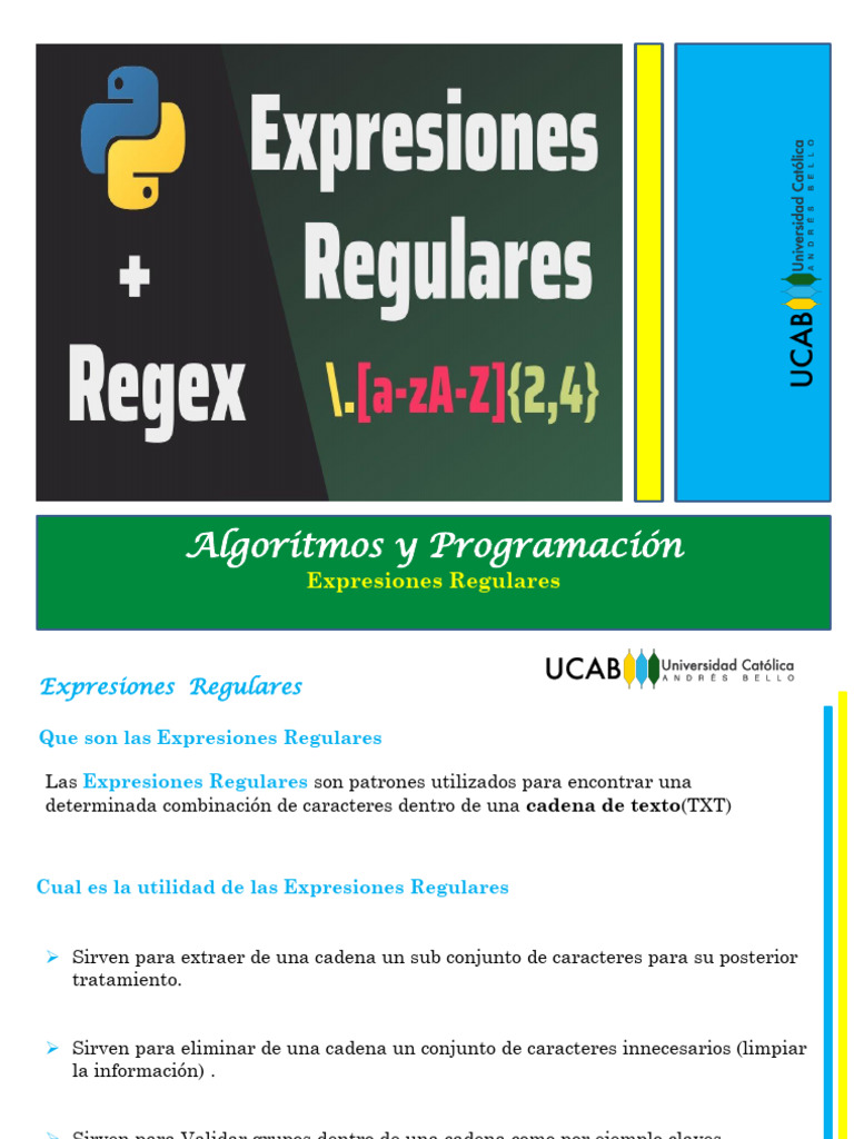 Clase 10 Exp Reg | PDF | Expresión regular | Python (lenguaje de programación)