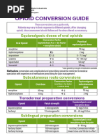 Acute Pain Equianalgesic Conversion Table | PDF