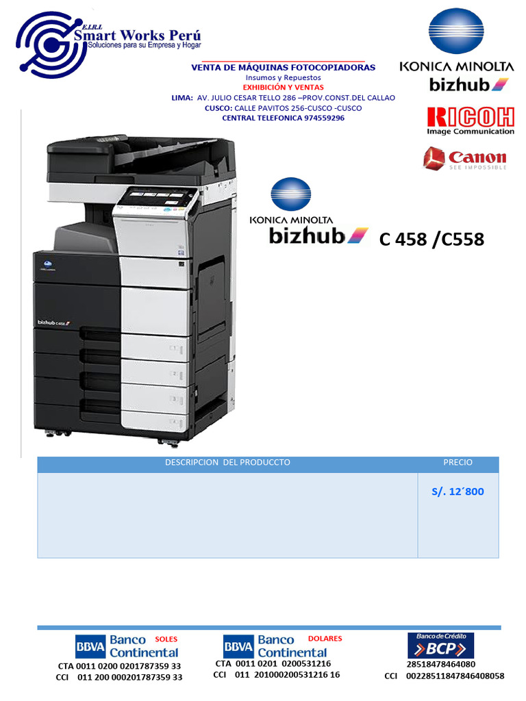 Bizhub C558-458 | PDF