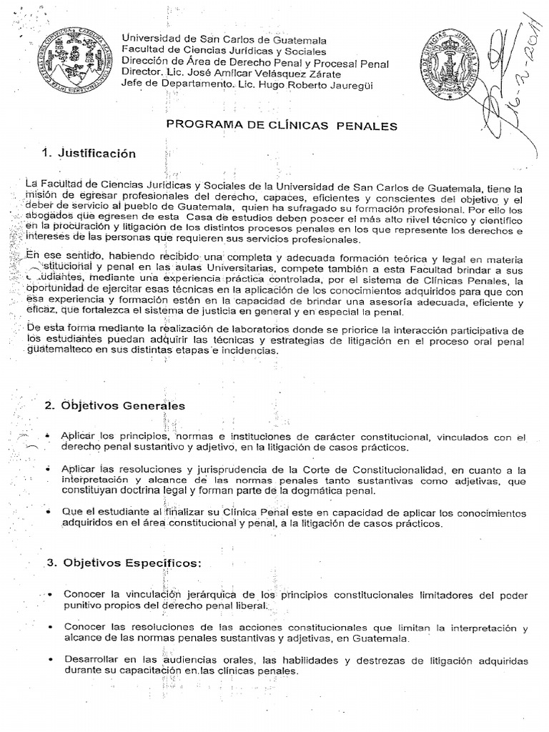 Programa Clinica Penal | PDF