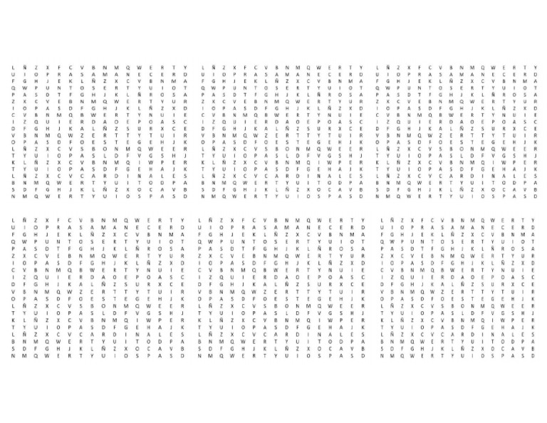 Sopa de Letras (Puntos Cardinales) . | PDF