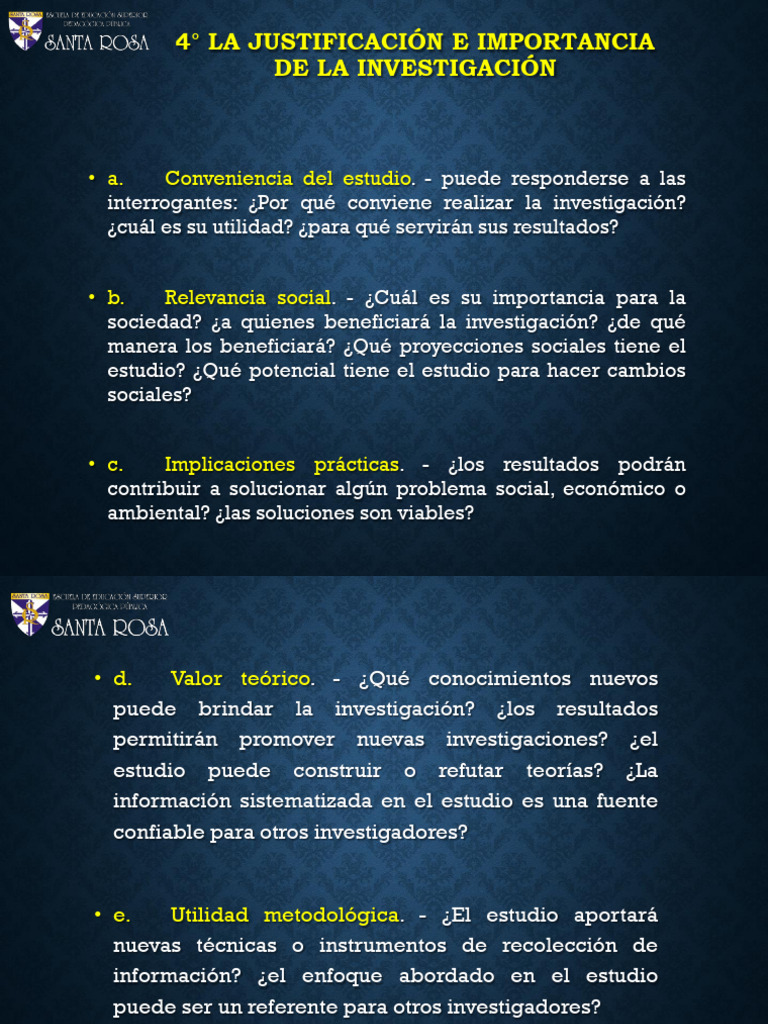 04 Material Justificación e Importancias Del Estudio (Conveniencia ...
