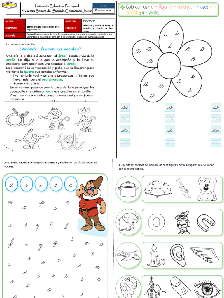 2° Act. Las Vocales | PDF