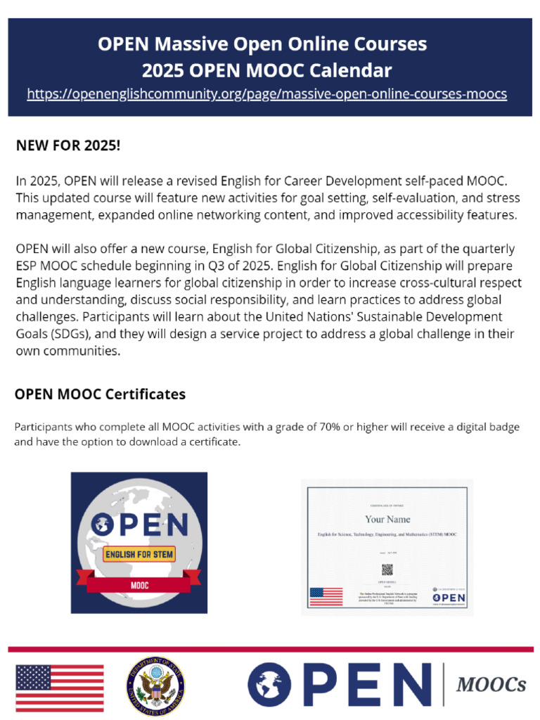 2025 OPEN MOOC Calendar-2-6 | PDF