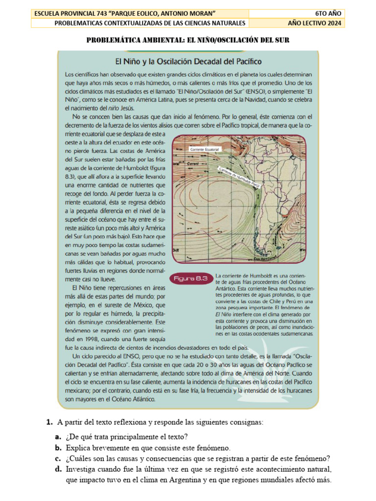 Act. 2 Fenomeno El Niño | PDF