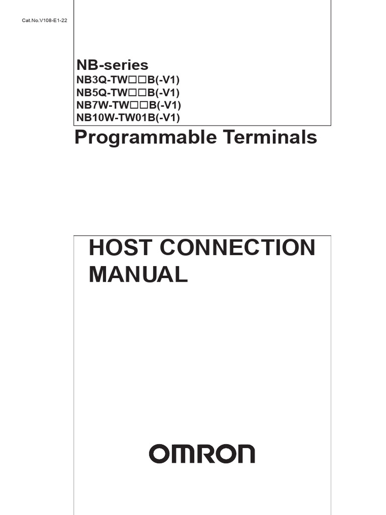 V108-E1 NB | PDF | Programmable Logic Controller | Computing