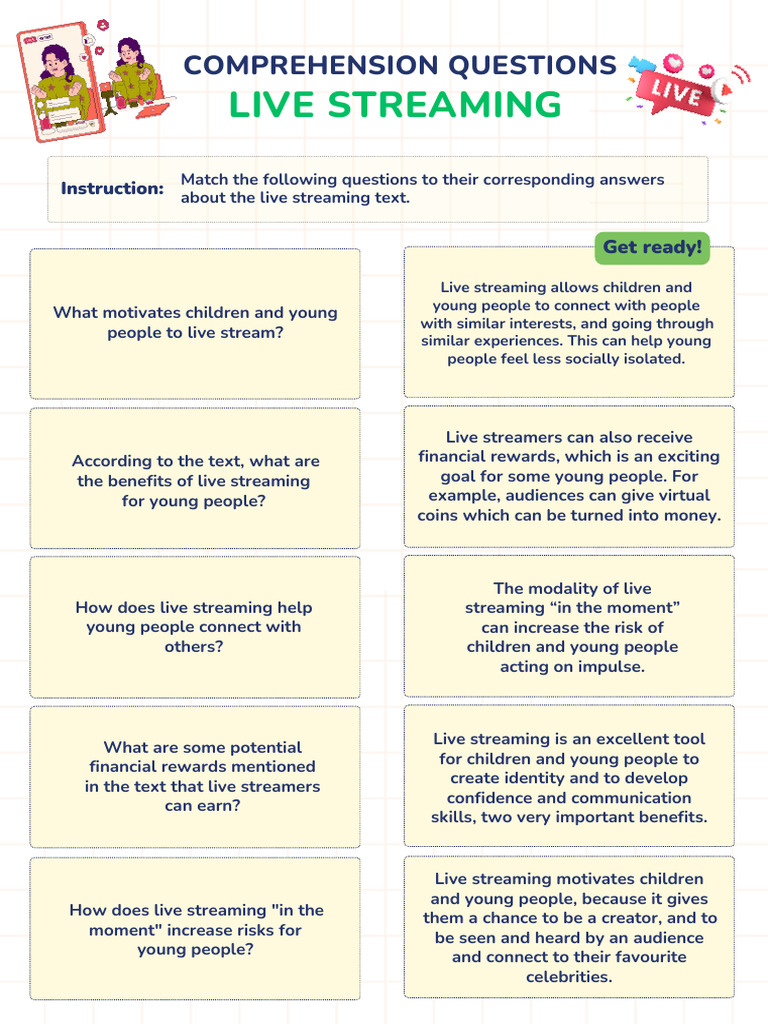 live streaming comprehension.pdf (1) | PDF