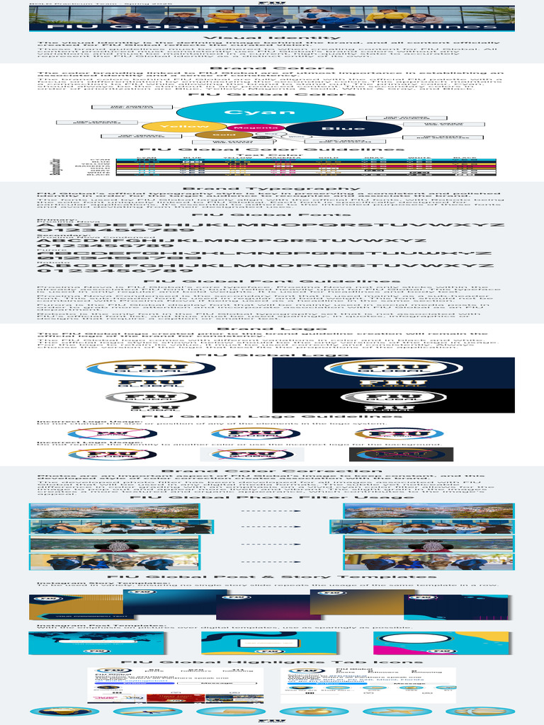 FIU Global Brand Guidelines-FINAL | PDF | Rgb Color Model | Cyan