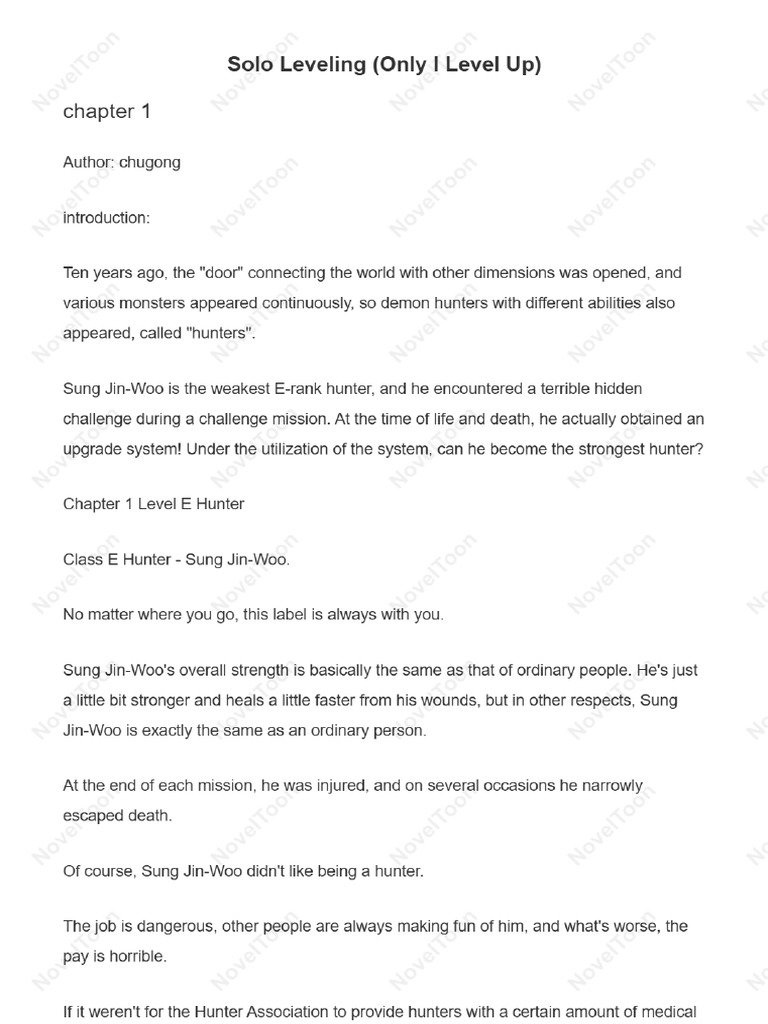 Solo Leveling (Only I Level Up) | PDF