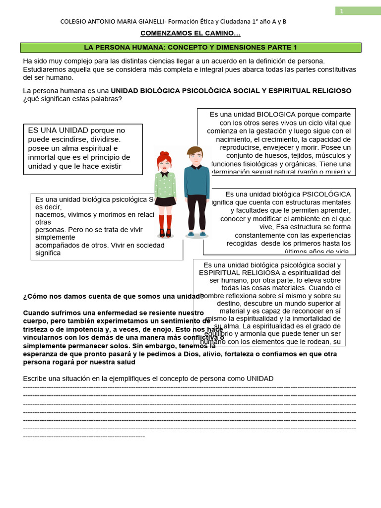 Persona Humana Concepto | PDF | Sicología | Humano