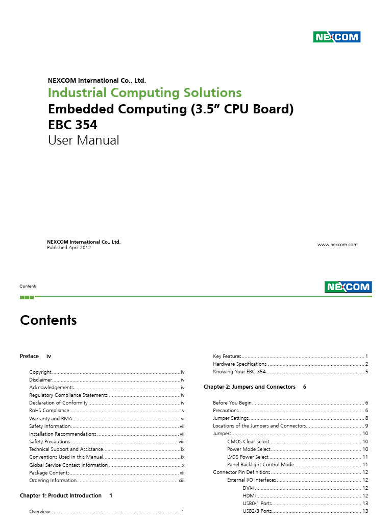 user_manual_ebc354_120518 (2) | PDF | Computer Hardware | Computing