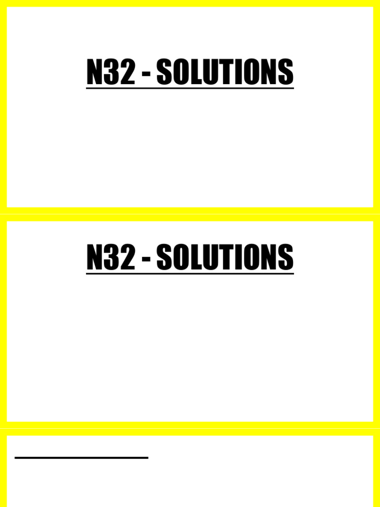 N32 Solutions Heat of Solution | PDF | Solvent | Solvation