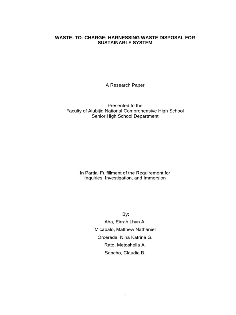 Waste-to-Charge for Sustainable Systems | PDF | Plagiarism