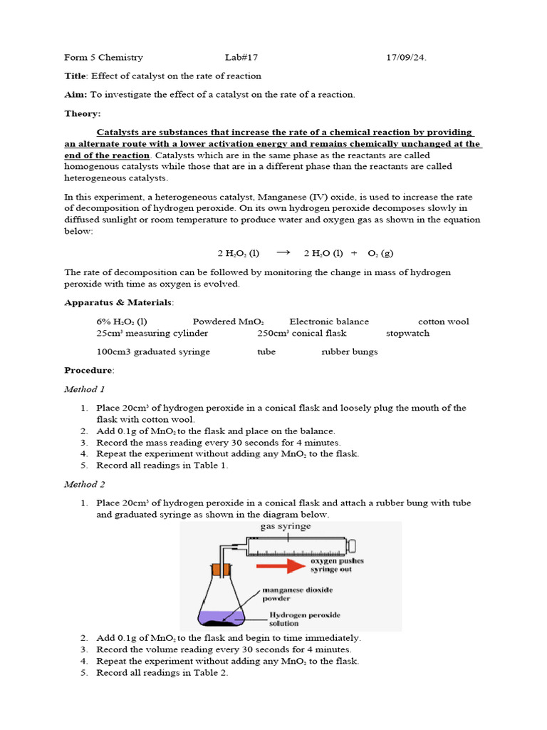 Effect of Catalyst On Rate | PDF | Catalysis | Reaction Rate
