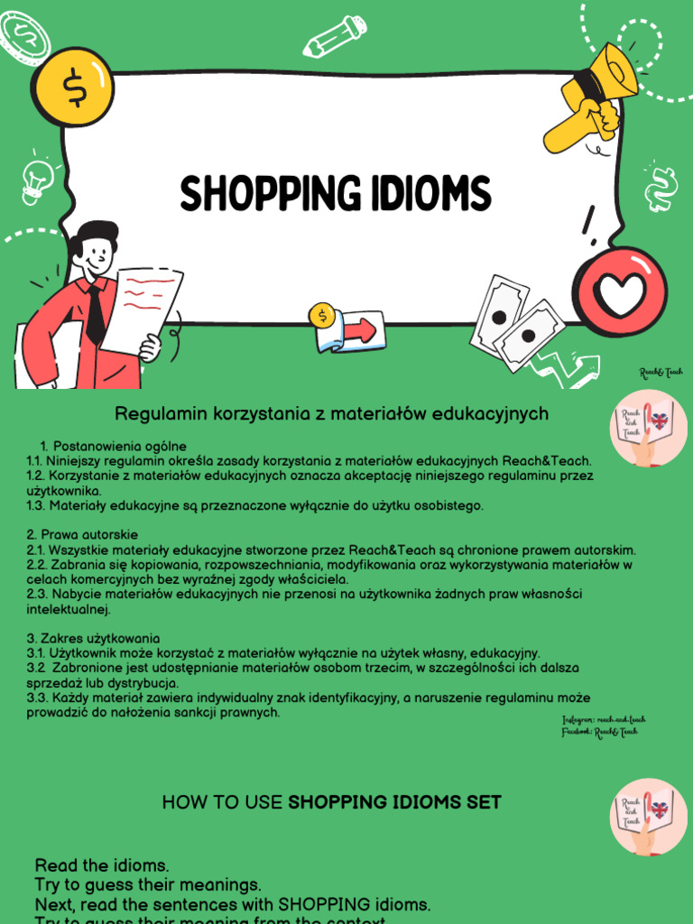 Shopping Idioms - Presentation | PDF | Consumers | Consumer Behaviour